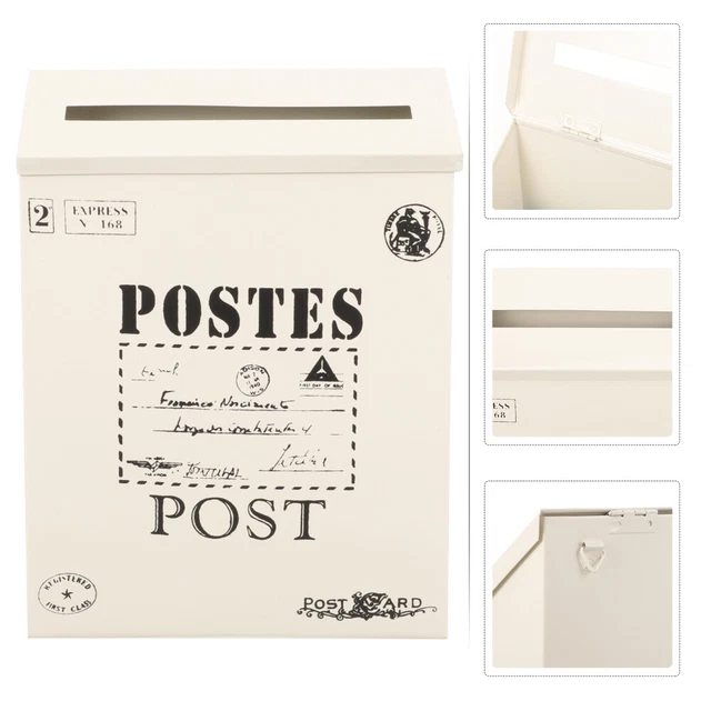BOÎTE AUX LETTRES En Fer Support Mural Pour De Style Vintage Bureau EUR ...