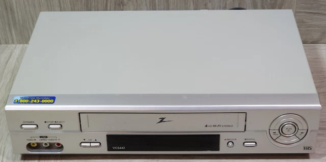 ZENITH VCS442 4 Head Hi Fi Stereo VCR VHS Cassette Player Recorder *No ...