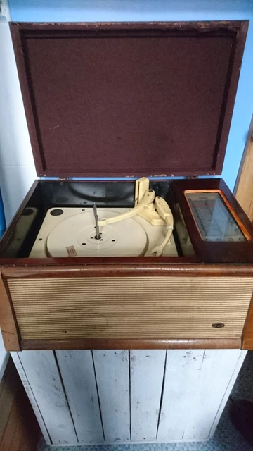 RARE VINTAGE G.E.C Model BC7443R Table Auto Radiogram Circa 1950's £70. ...
