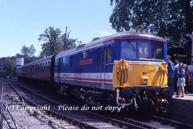 ORIGINAL 35MM DIESEL RAILWAY SLIDE CLASS 73 #73126 AT TENTERDEN 29-05 ...