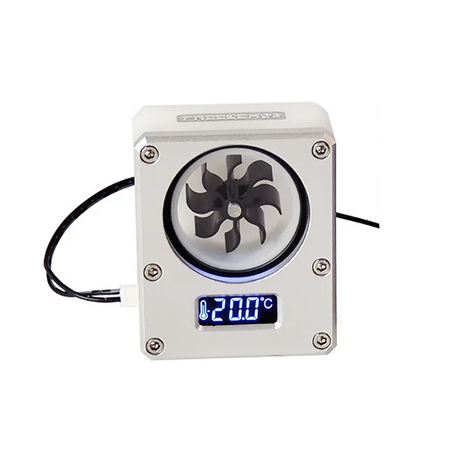 WATER FLOW METER Indicator With Temperature Sensor Monitor Display ...