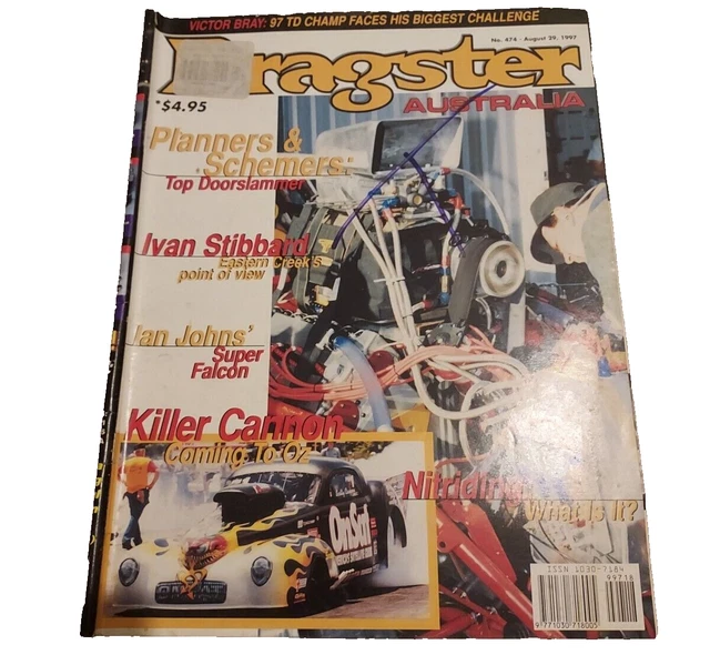 VINTAGE DRAGSTER AUSTRALIA Magazine Issue #474 August 1997 Drag Racing ...