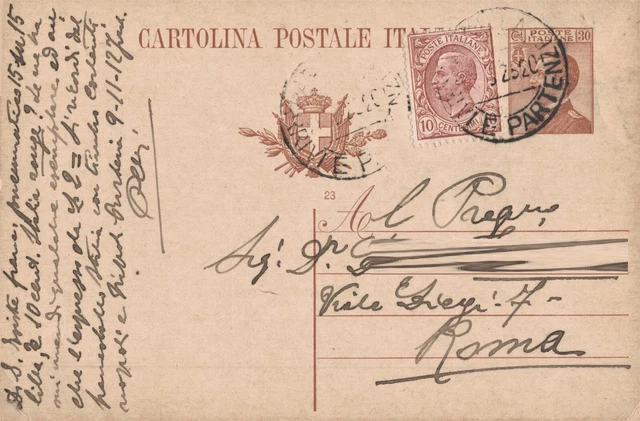 CARTOLINA POSTALE ITALIANA 30 Cent. + 10 Cent. MIL 23 - Catalogo CP53 ...
