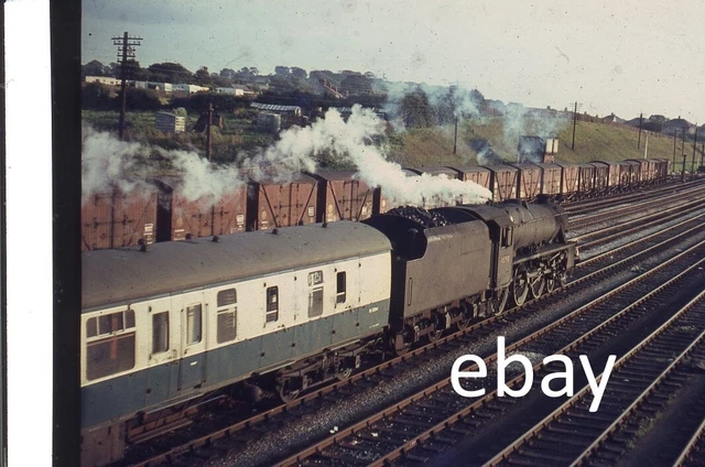 ORIGINAL 35MM RAILWAY SLIDE STEAM LOCO BR LMS BLACK 5 45198 £3.99 ...