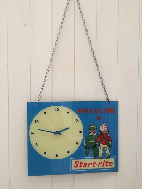 VINTAGE ADVERTISING CLOCK Start-Rite Shoes 1960s Working Order £65.00 ...