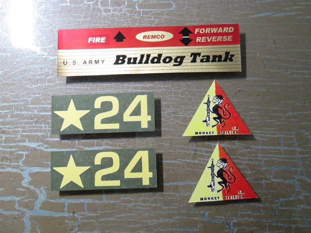 REMCO BULLDOG TANK Monkey Division Sticker Set $12.50 - PicClick