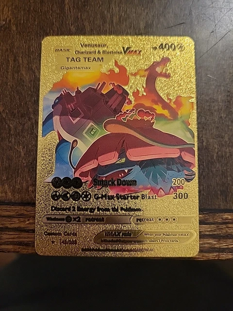 POKEMON TCG CHARIZARD Blastoise Venusaur VMax Tag Team Goldfolie HP 400 ... POKEMON TCG CHARIZARD Blastoise Venusaur VMax Tag Team Goldfolie HP 400 ...