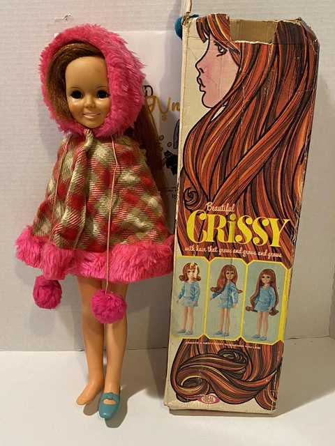 VINTAGE BEAUTIFUL CRISSY DOLL growing hair IDEAL 1970s original box ...