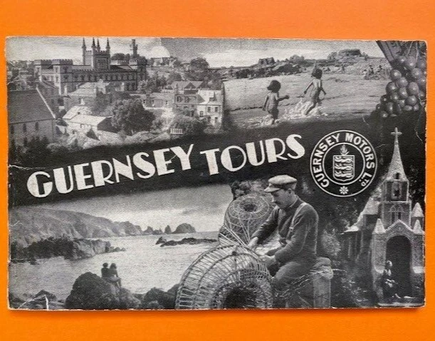 GUERNSEY MOTOR TOURS Ltd. illustrated bus services and tours brochure ...