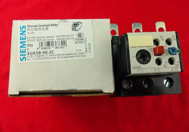 NEW SIEMENS THERMAL Overload Relay 3UA5840-2C 16-25A Free SHIP $74.30 ...