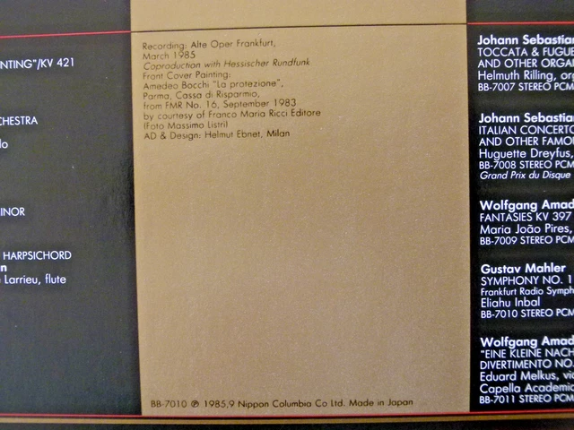 GUSTAV MAHLER - Symphony No. 1 - The Titan, Vinyl, Eliahu Inbal Japan ...