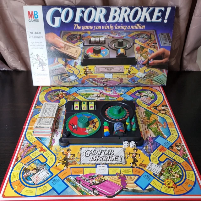 GO FOR BROKE! Board Game By MB Games 1985 Vintage Complete VGC - All ...