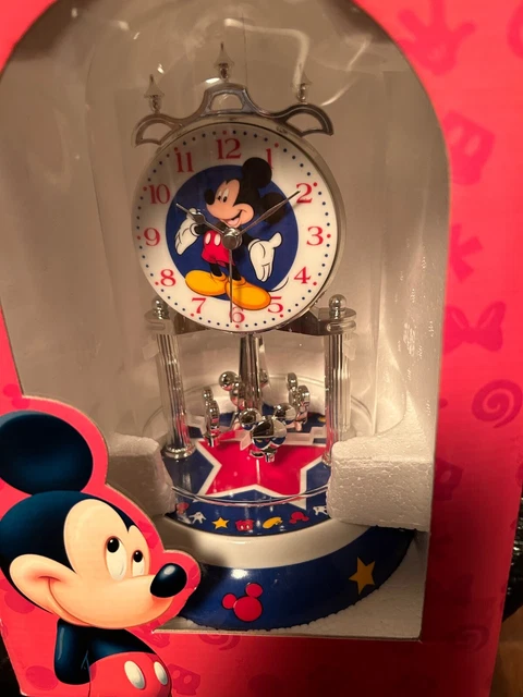 DISNEY MICKEY MOUSE Pendulum Anniversary Clock - New £28.52 - PicClick UK