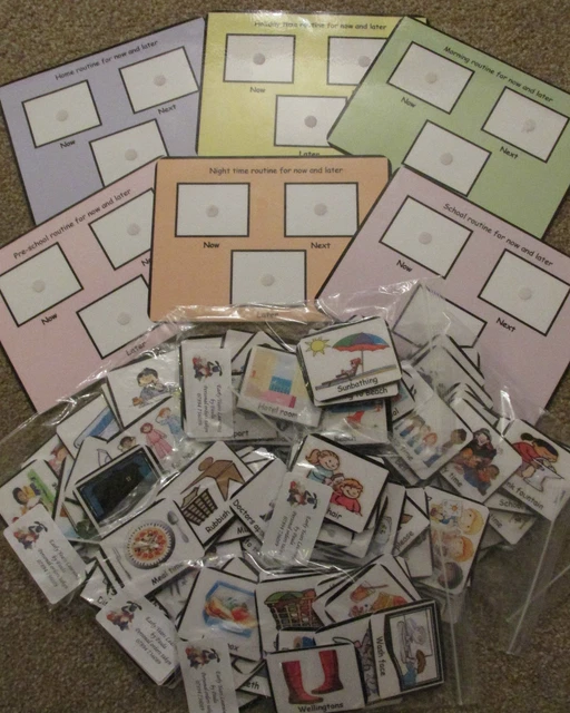 VISUAL ROUTINE BOARDS Colour, Pecs~Home~Class~Holiday~Pre-School~Asd ...
