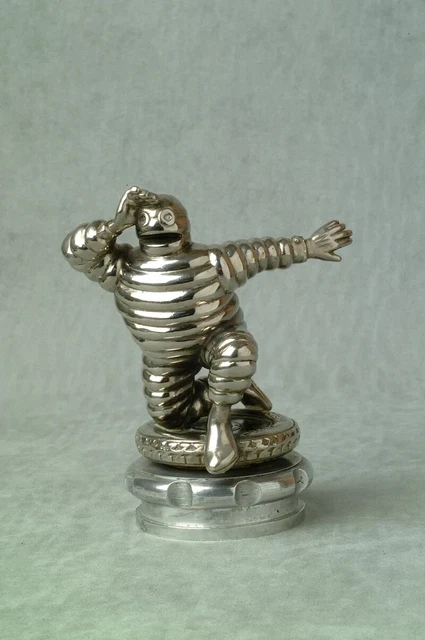 MICHELIN MAN BIBENDUM bib Miniature Radiator stopper ornament vintage ...