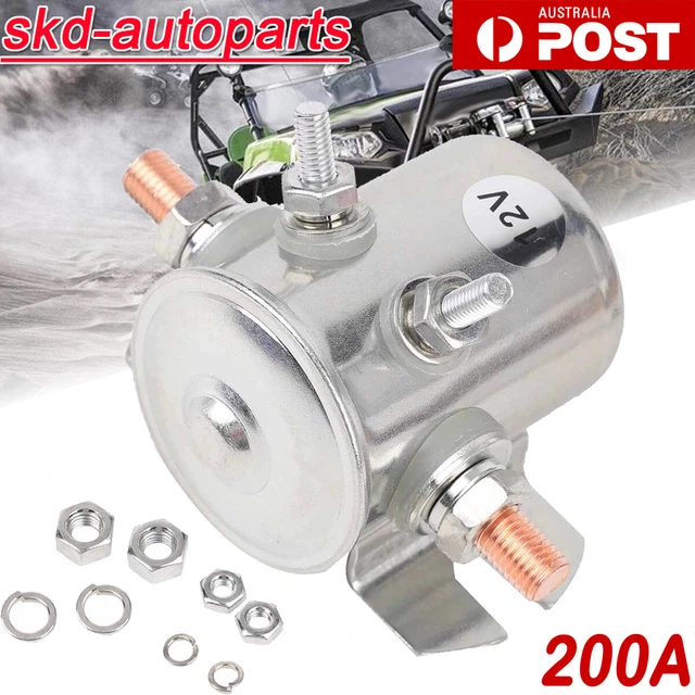 200A HIGH CURRENT Contactor Continuous Duty Solenoid Relay Winch Start ...