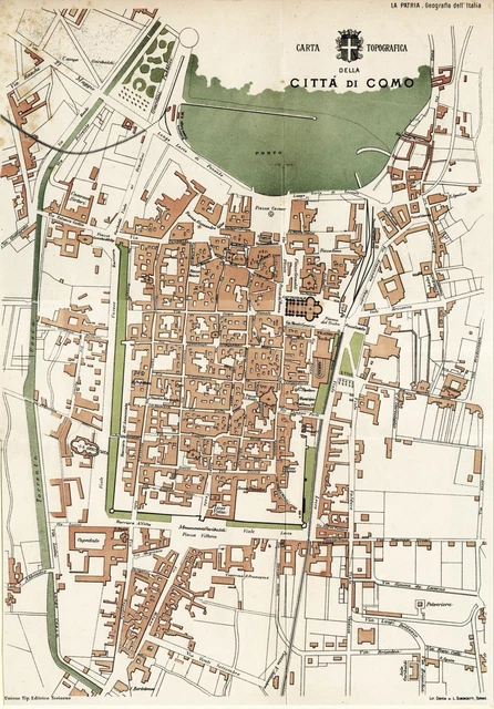 PIANTA DI SIENA. Grande carta topografica, geografica. Stampa antica ...