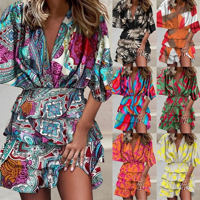 ROBE FEMME manches de chauve-souris coupe mince ourlet col irr gulier ...