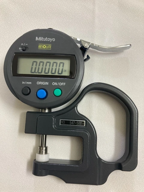 MITUTOYO 547-520S DIGITAL Thickness Gauge with Flat Anvil, 120mm Throat... $373.77 - PicClick AU