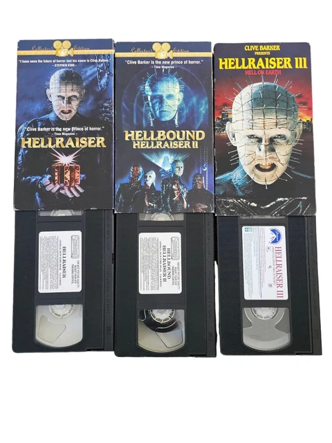 HELLRAISER I-II-II VHS Lot 1-2-3 Hellbound-Hell On Earth Pinhead Clive Barker £32.30 - PicClick UK