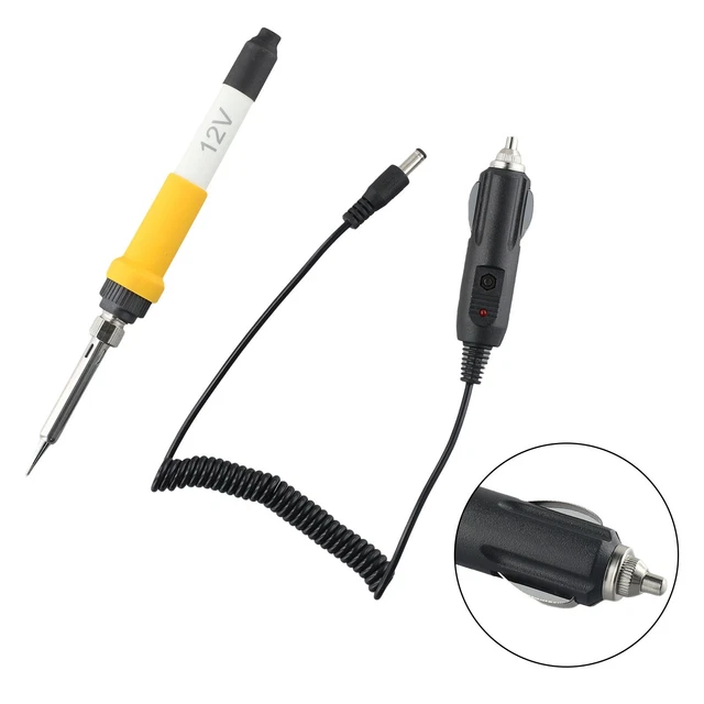1 X CAR Power Cable For Outdoor Soldering 12V 60W Ceramic Heating Core ...