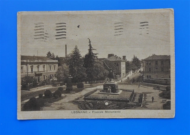 CARTOLINA POSTCARD LEGNANO Milano Piazzale Monumento viaggiata 1938 EUR ...