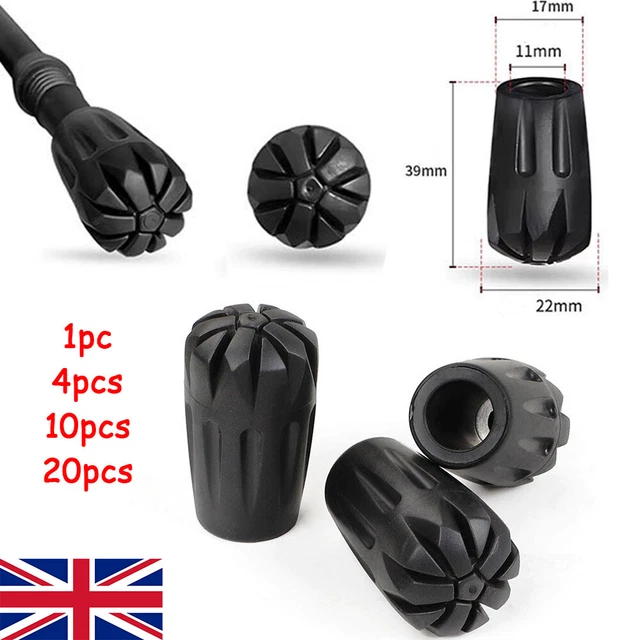 1-20PCS REINFORCED ANTI-SLIP Rubber Tip Trekking Pole Hiking Walking ...