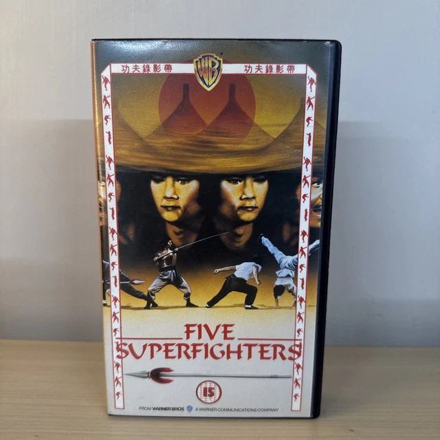 FIVE SUPERFIGHTERS WARNER Home Video VHS Tape Martial Arts Retro Video ...