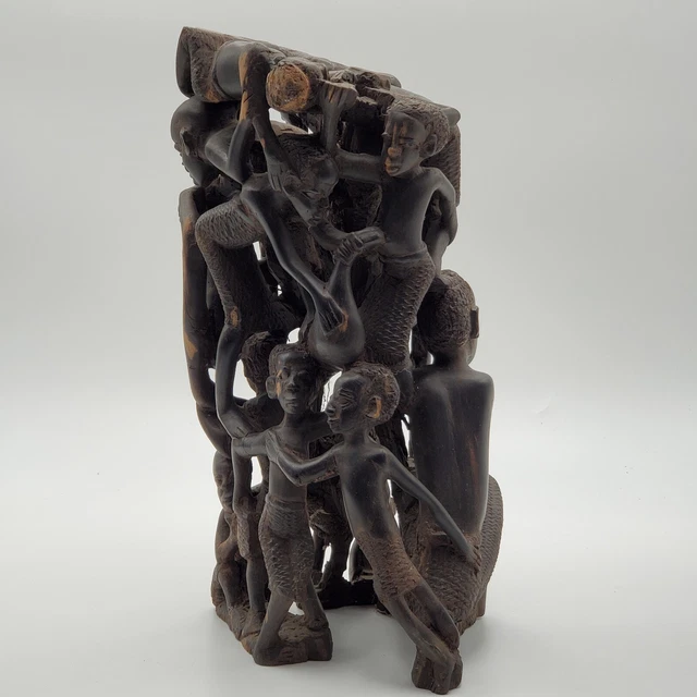 VINTAGE AFRICAN MAKONDE 'Ujamaa' Family Tree Of Life From One Piece Of ...