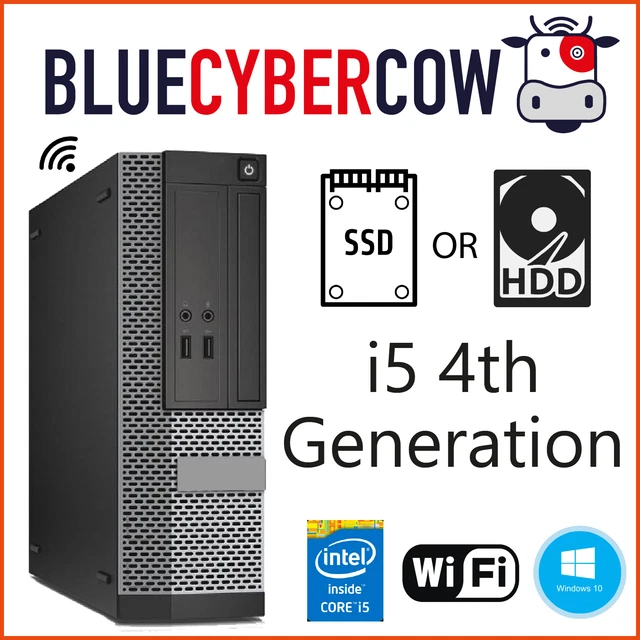DELL OPTIPLEX SFF Windows Desktop PC Intel i5 4th Gen WiFi 8GB RAM HDD ...
