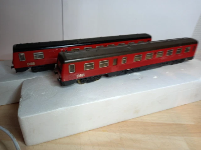 RARE LIMA HO Scale 201092 201093 DSB Danish MR Class 2 Car DMU BOXED ...