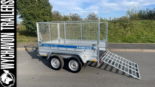 CAR CAGE TRAILER Tail Ramp Trailer 7X4 750Kg Twin Axle Al-Ko Suspesnion ...
