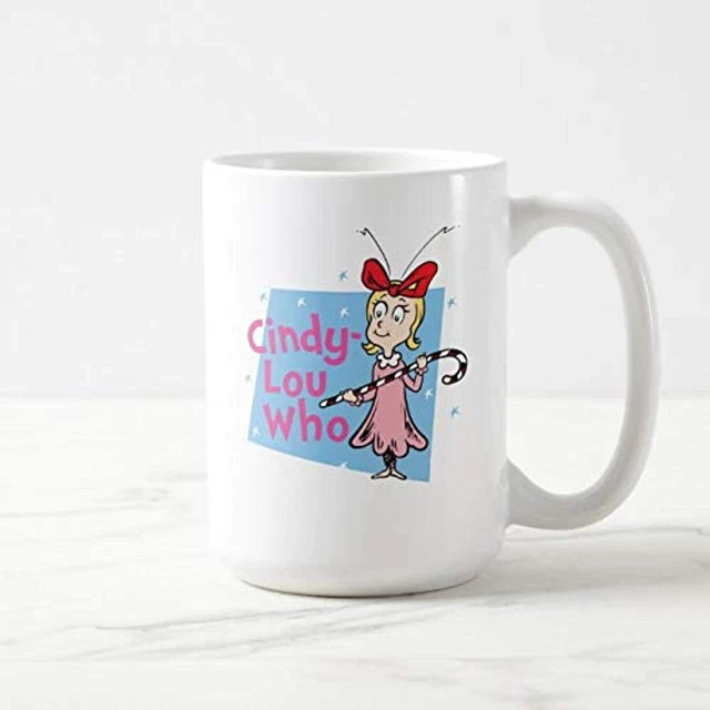 15OZ WHITE COFFEE Mugs Dr Seuss Cindy Lou Who Candy Cane Coffee Mug ...