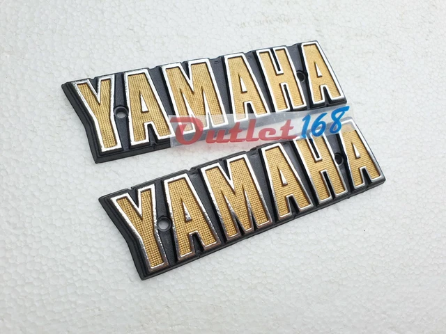 PAIR YAMAHA RX100 RX125 Single Cylinder RX 100 125 Fuel Gas Tank Emblem ...