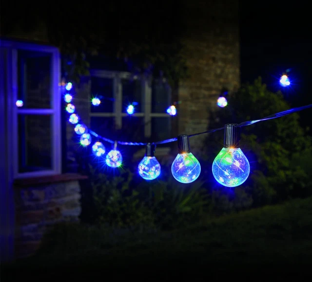 20 FIREFLY FESTOON Lights Outdoor Connectable Timer Garden Decoration ...