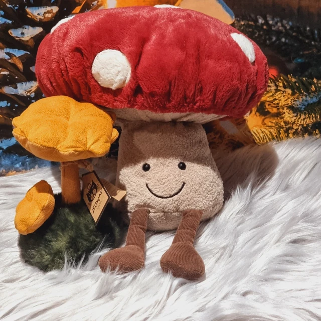 JELLYCAT AMUSEABLE TOADSTOOL Mushroom Large Rare Retired And ...