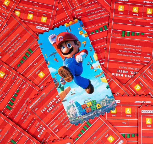 THE SUPER MARIO Bros Movie Original Authentic Korea Movie/Film Ticket £ ...