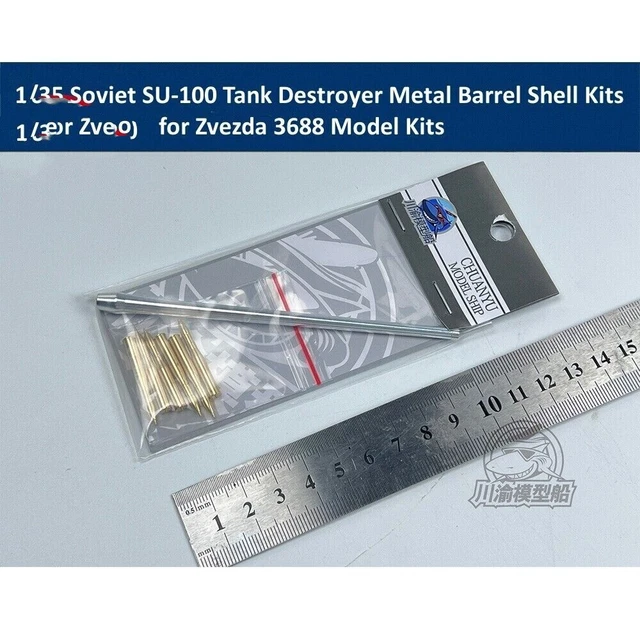 1/35 SOVIET SU-100 Tank Destroyer Metal Barrel Shell Kits for Zvezda ...