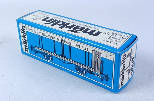 MÄRKLIN 4697 LEERKARTON Güterwagen Drehschemelwagen Leerverpackung OVP ...
