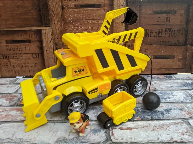 PAW PATROL RUBBLE Ultimate Rescue Construction Truck with Figure + Mini ...