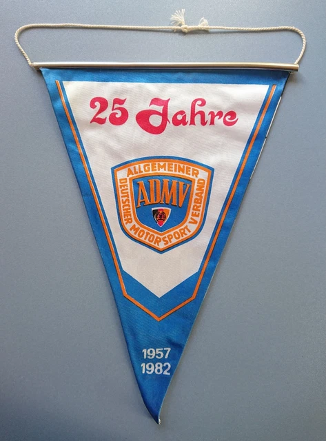 AGE PENNANT FLAG 25 Years General German Motor Sports Verband 1957-1982 ...
