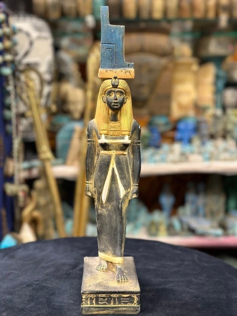 ISIS STATUE VINTAGE Of Isis Rare Stand Pharaonic Egyptian Ancient ...