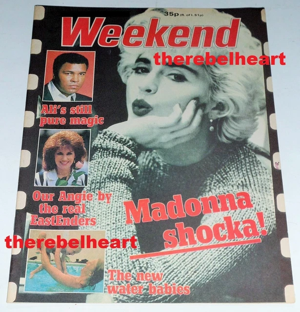 MADONNA 1987 MAGAZINE britannique MUHAMMAD ALI Anita Dobson PHILLIP ...