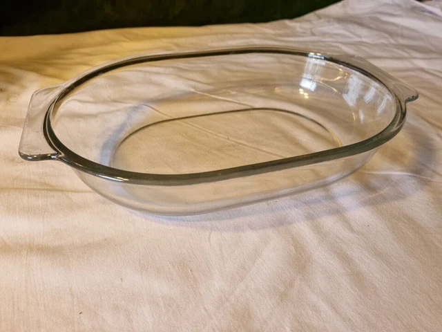 VINTAGE CORNING CLEAR Pyrex Glass Casserole Dish 8" x 10.5" (Internal ...