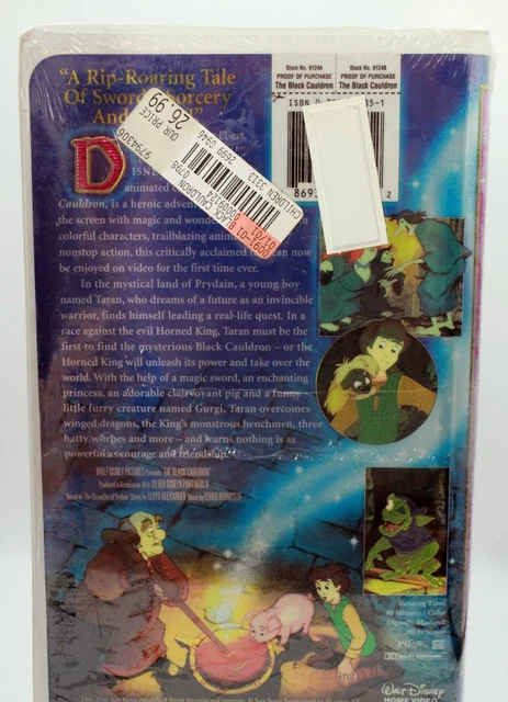 1985 WALT DISNEY “The Black Cauldron” VHS #9124 Sealed Collector ...