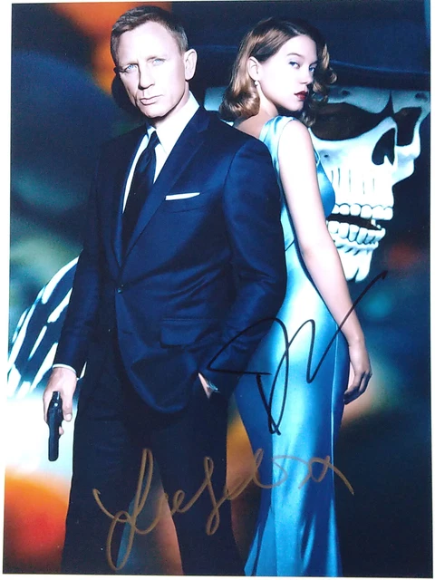 PHOTO SIGNÉE DANIEL Craig + Léa Seydoux Autographes COA James Bond 007 ...