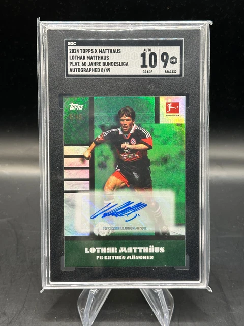 TOPPS LOTHAR MATTHÄUS - Lothar Matthäus/49 - Auto - FCB - SGC DUAL 10/9 ...