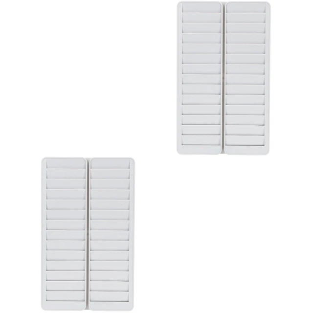 2 PCS PLASTIC ID Card Storage Rack Work Expanding Time Multi-slots ...