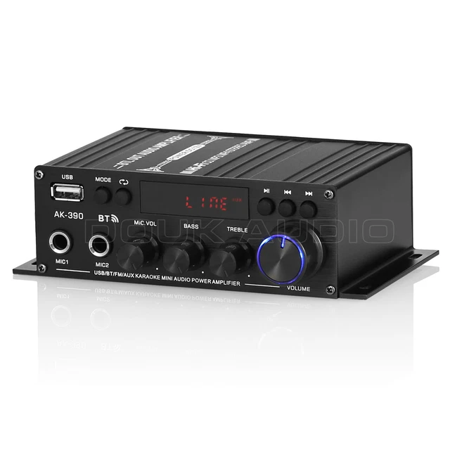 MINI 2 CHANNEL Digital Power Amplifier with Bluetooth Receiver Amp for ...