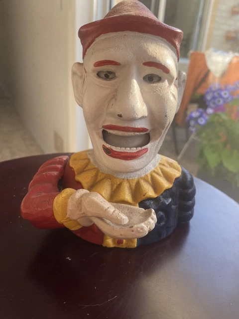 VINTAGE CAST IRON Clown Money Bank $440.00 - PicClick AU